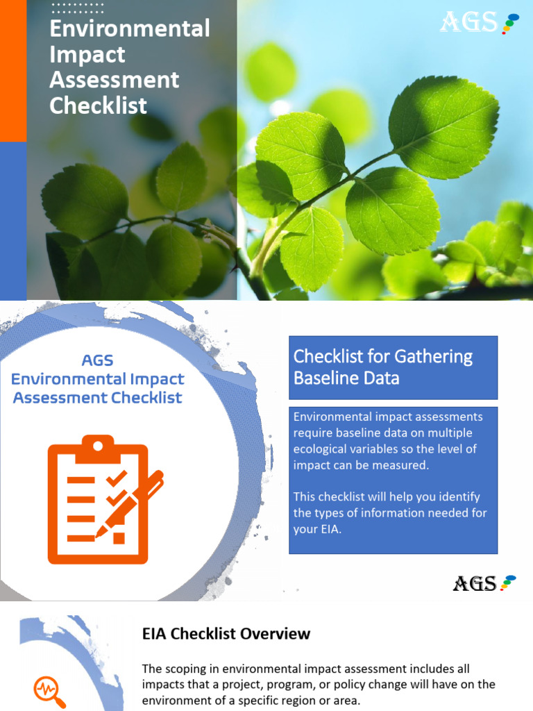 Environmental Impact Assessment Checklist | PDF | Biodiversity ...