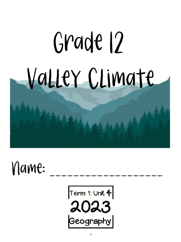 Grade 12 Valley Climate Overview | PDF | Frost | Fog