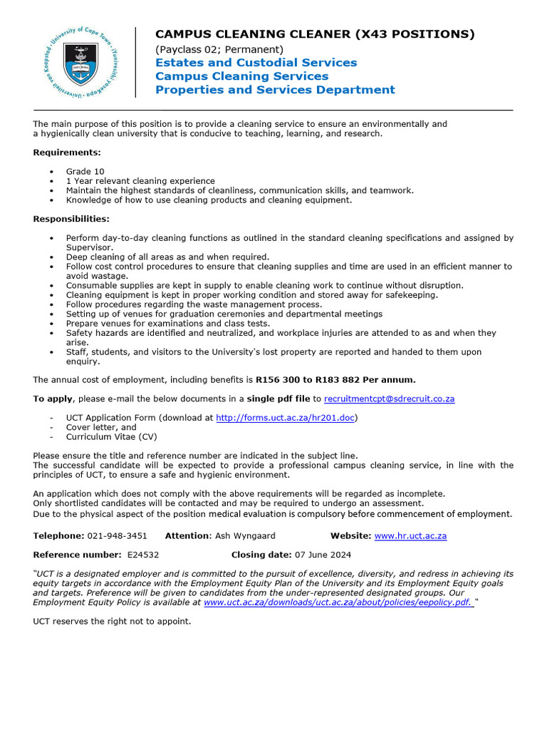 P&S E24532 CampusCleaningCleaner CCS | PDF