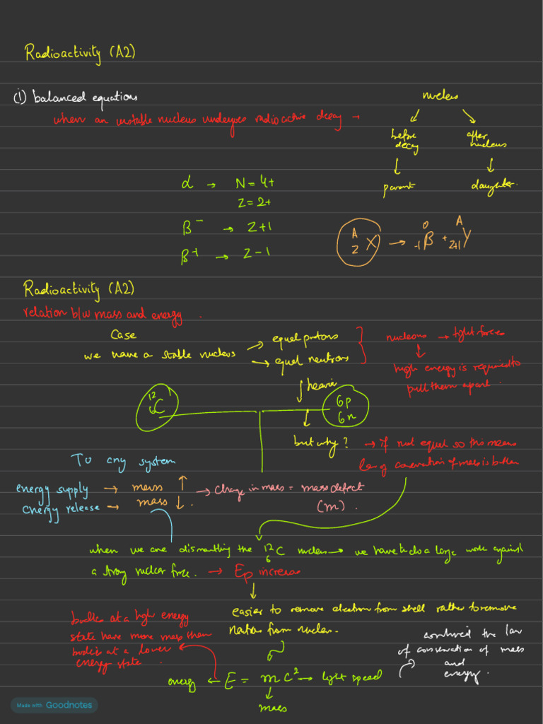 A2 Physics - Radioactivity | PDF | Atomic Nucleus | Physics