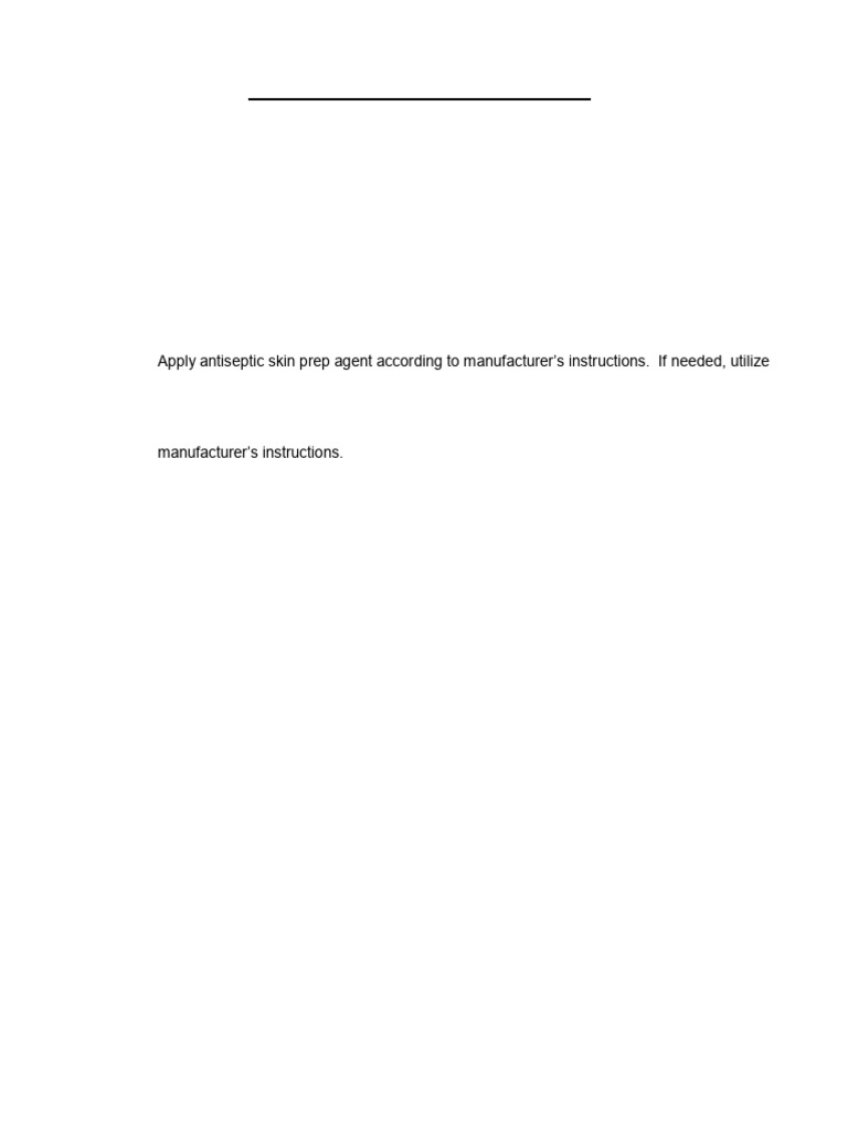 Sterile Field Setup | PDF
