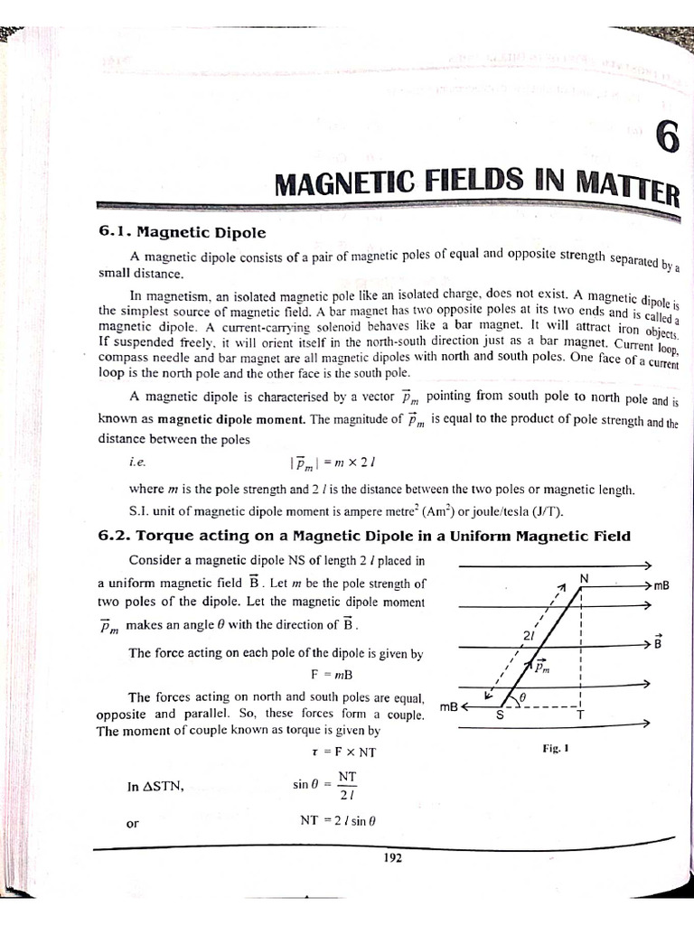 Emt Chapter 6 Magnetic Field in Matter | PDF