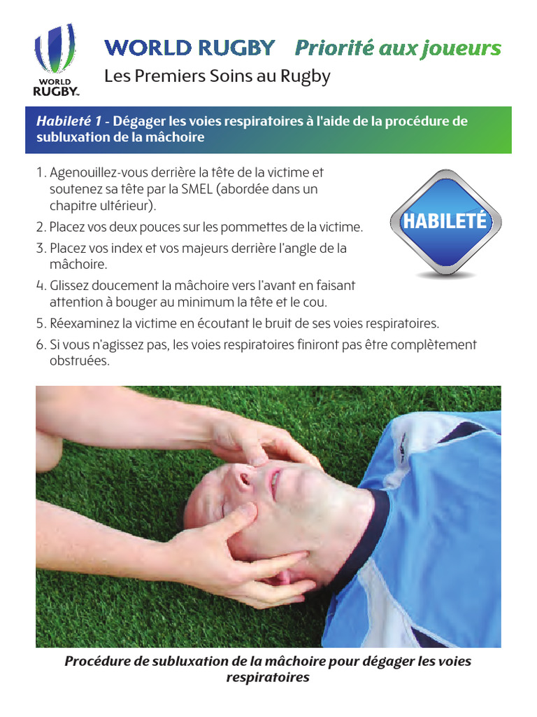 First Aid in Rugby Skill Cards FR | PDF