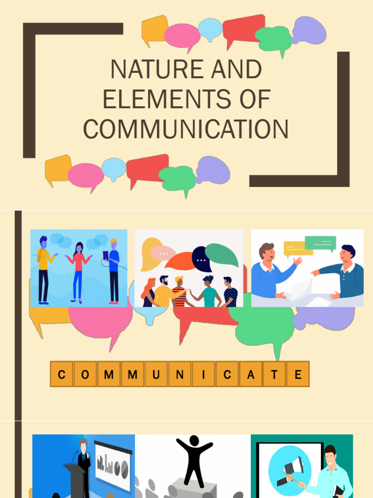 Lesson 1 Nature and Elements of Communication | PDF | Communication ...