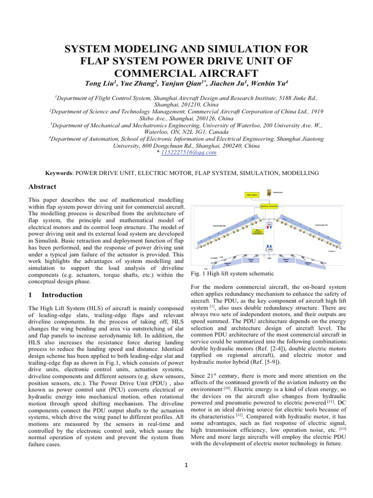System Modeling and Simulation For Flap System Power Drive Unit of ...