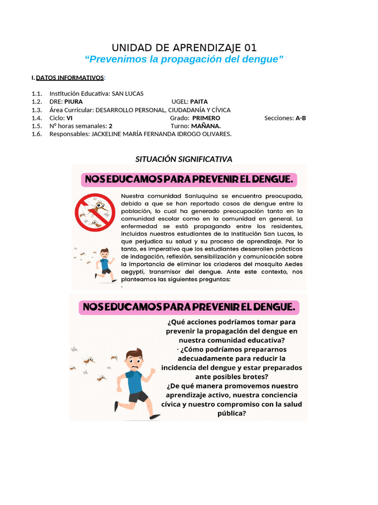 Unidad 1 1° Grado Dpcc 2024 Pdf 1688
