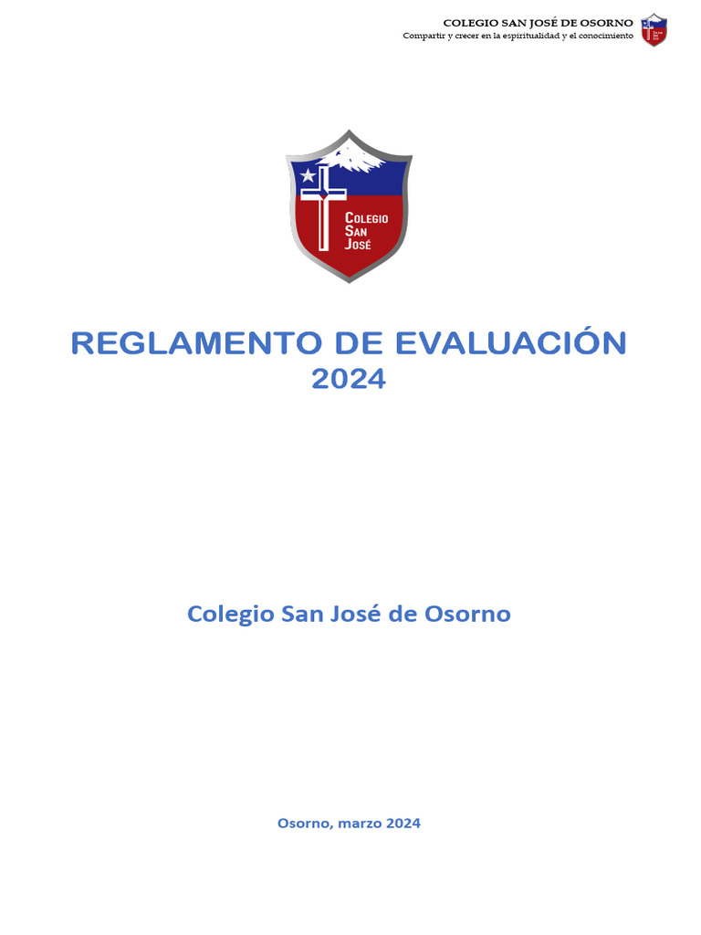 Reglamento Evaluacion 2024 2 | PDF