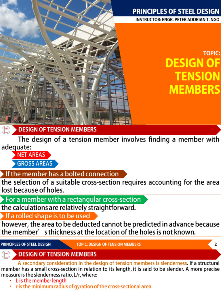 Topic 3 - Design of Tension Members | PDF