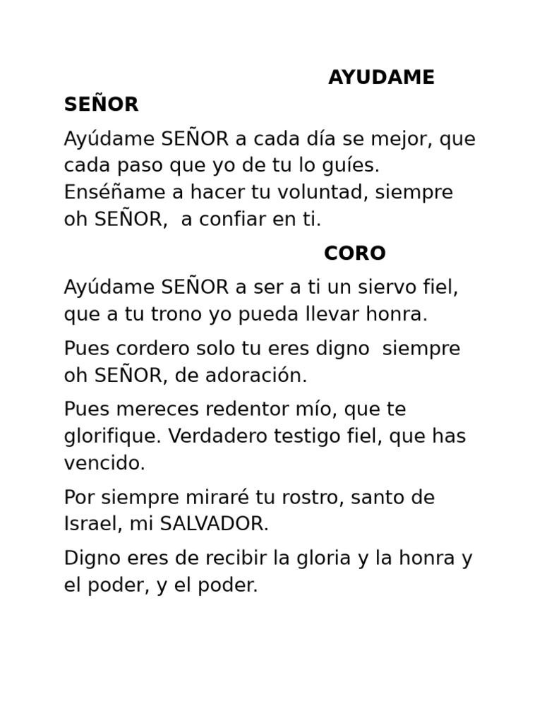 Ayudame Señor | PDF