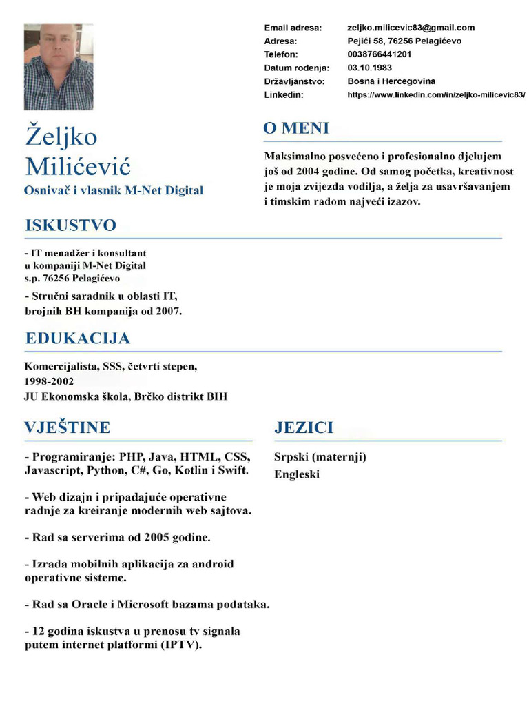 CV Bih | PDF