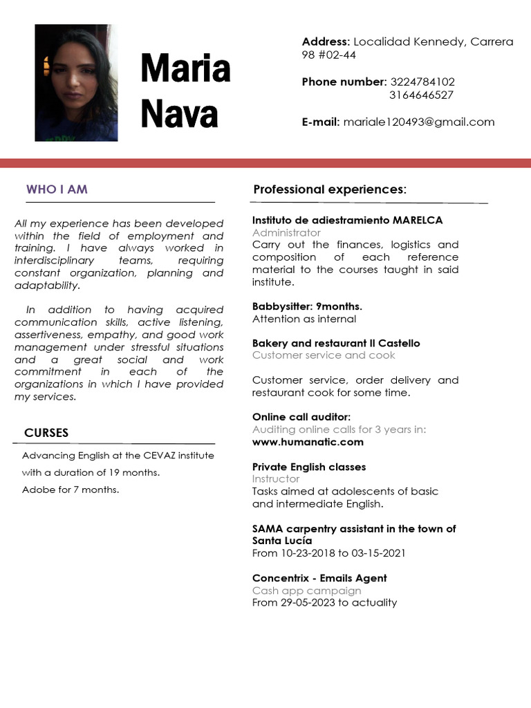 CV - Maria Nava | PDF
