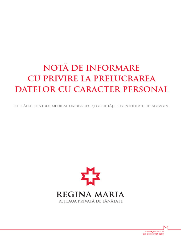 Nota Informare Pacienti | PDF
