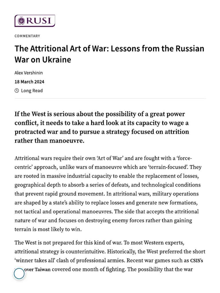 Lessons From The Russian War | PDF