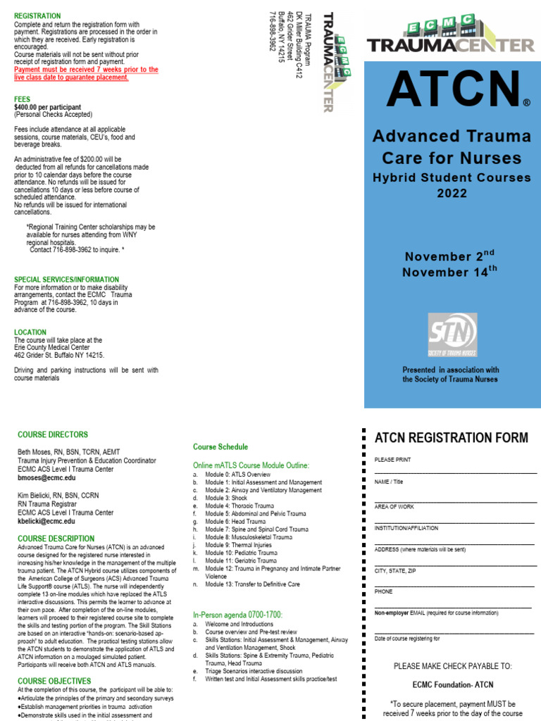 ATCN 2022 Brochure - 3 | PDF | Nursing | Health Care