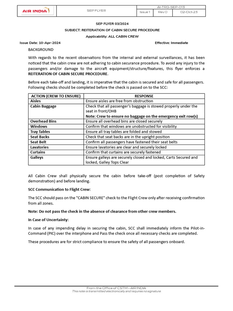 Sep Flyer 03-2024 Secure Procedure | PDF