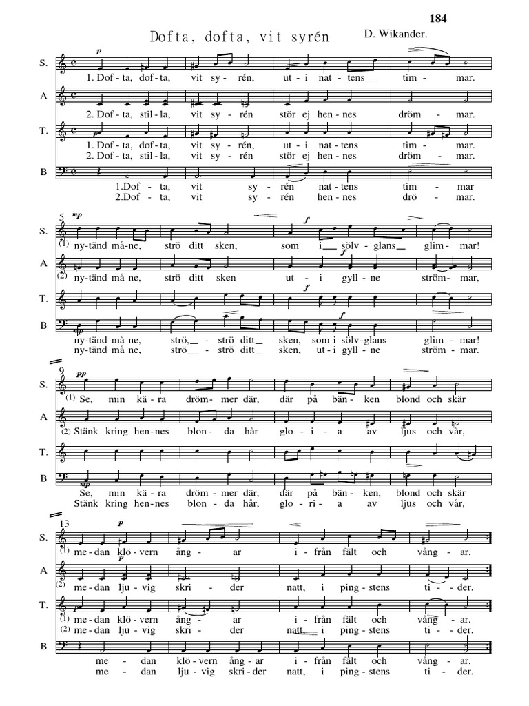 184b - Wikander, Dofta, Dofta, Vit Syrén | PDF