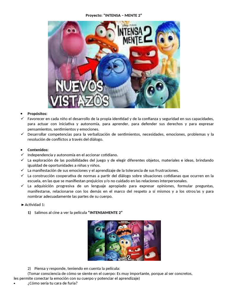 Proyecto Emociones | PDF | Las emociones | Aprendizaje