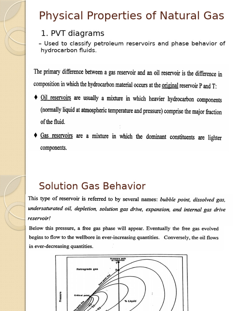 Physical Properties of Natural Gas | PDF