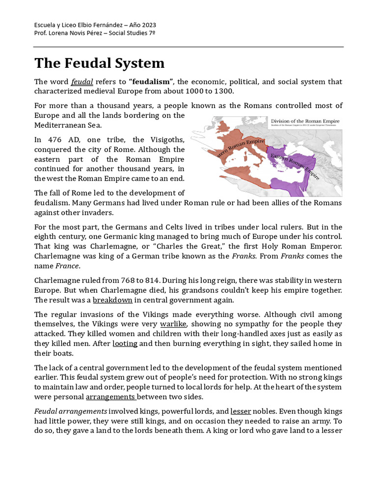 The Feudal System | PDF