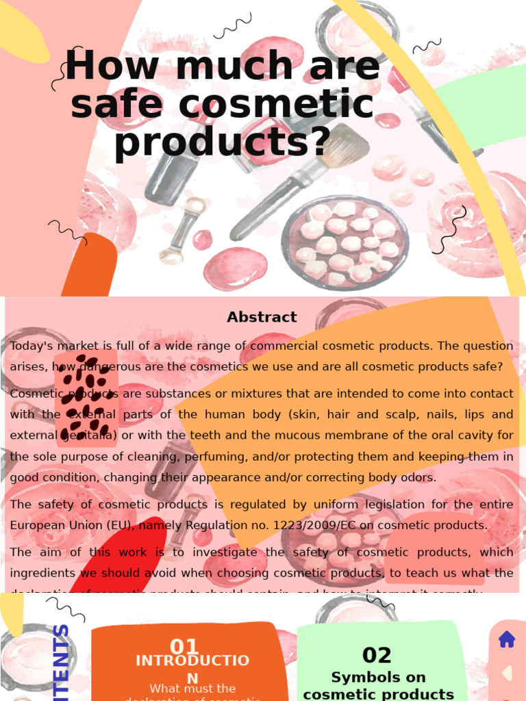 How Much Are Safe Cosmetic Products | PDF