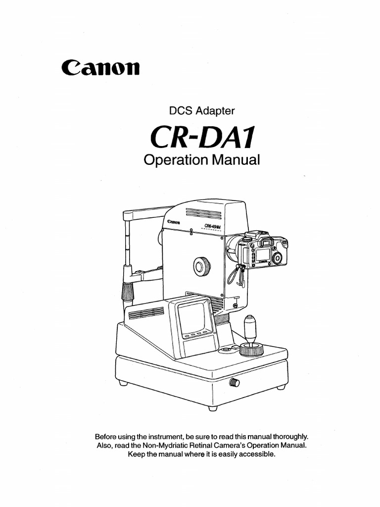 Canon Cr-Da1 Operation Manual | PDF | Camera | Home & Garden