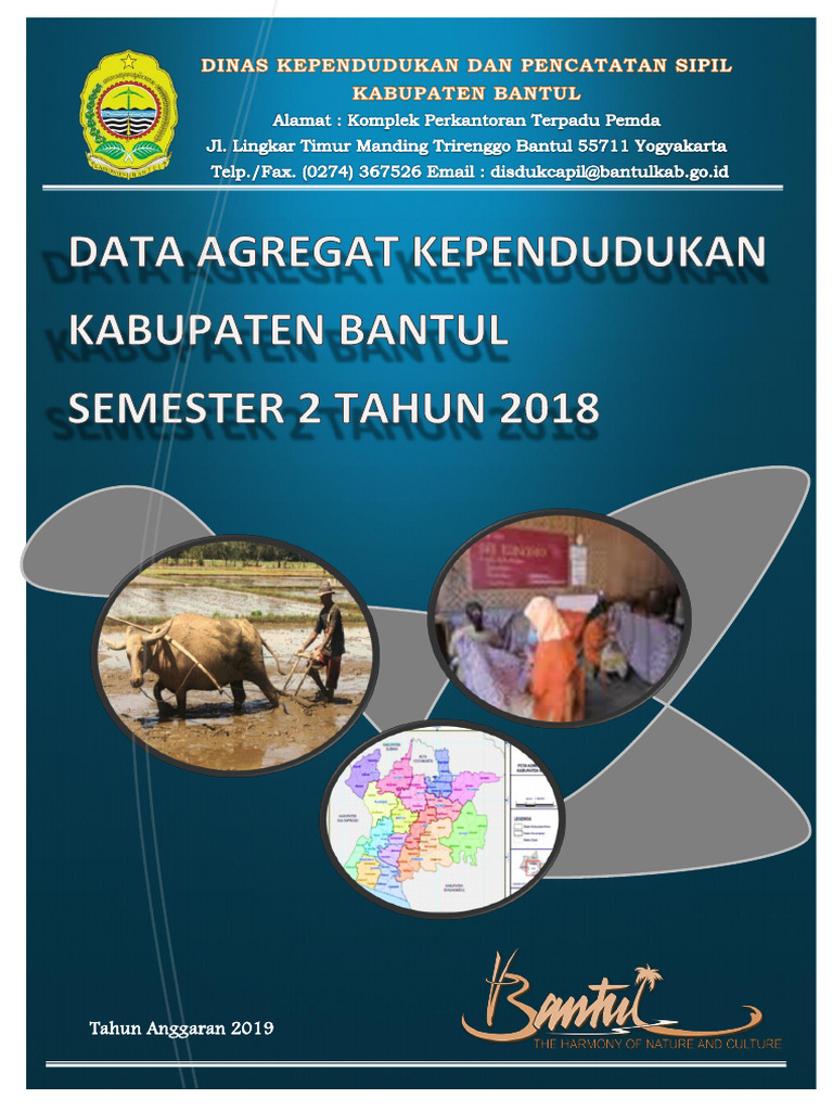 Buku Data Agregat Kependudukan Kabupaten Bantul Semester II Tahun 2018 ...
