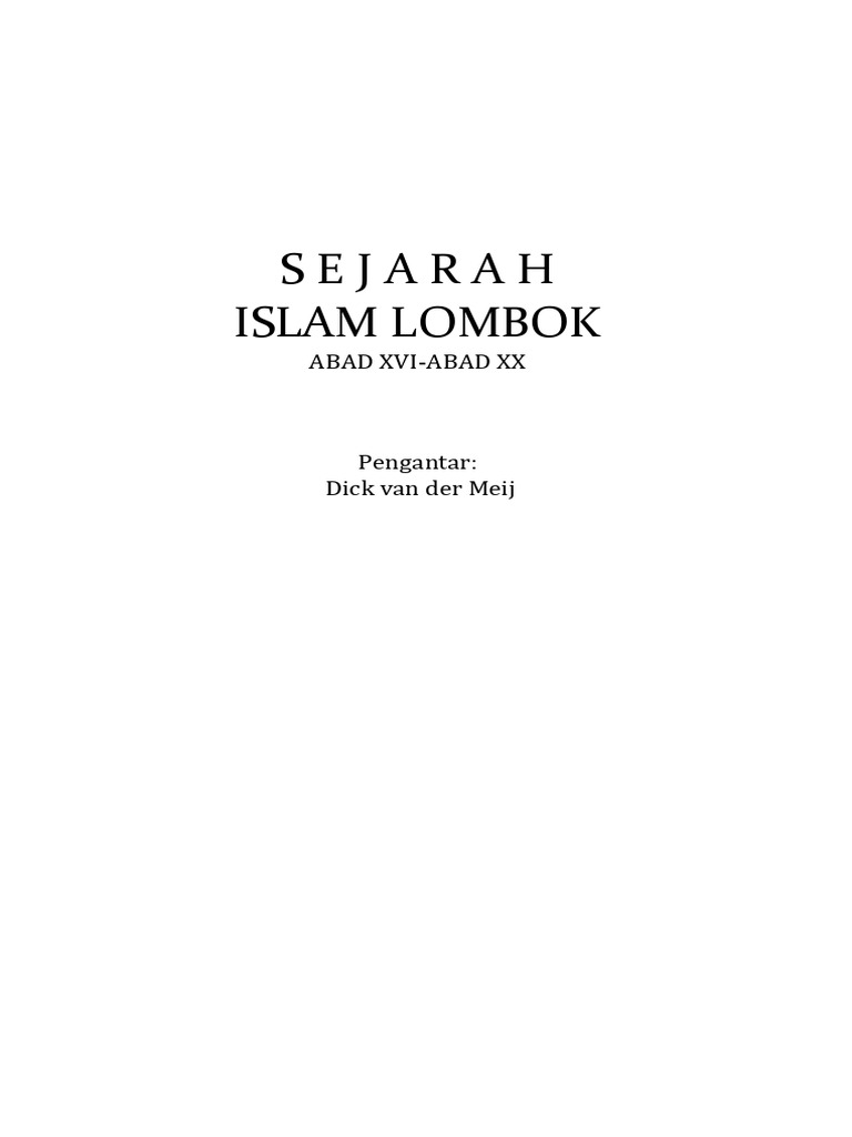 Sejarah Islam Lombok Jamaluddin | PDF
