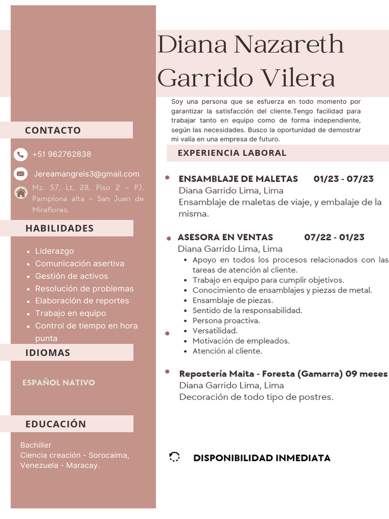 Diana Garrido CV | PDF