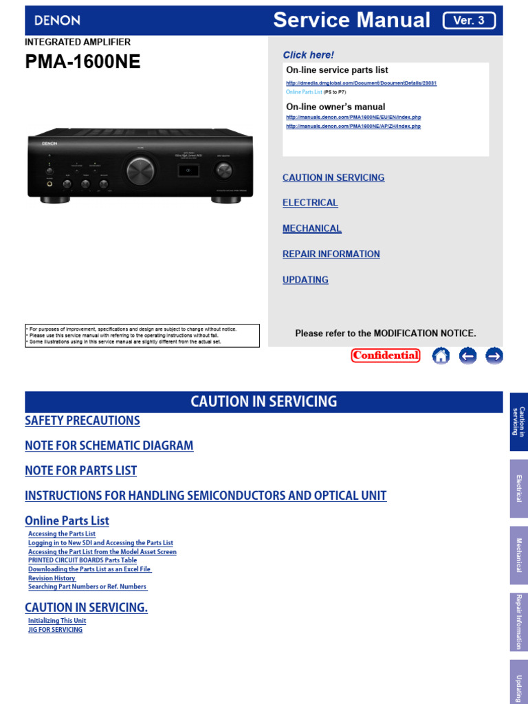 PMA-1600NE Service Manual Overview | PDF | Electrical Connector ...