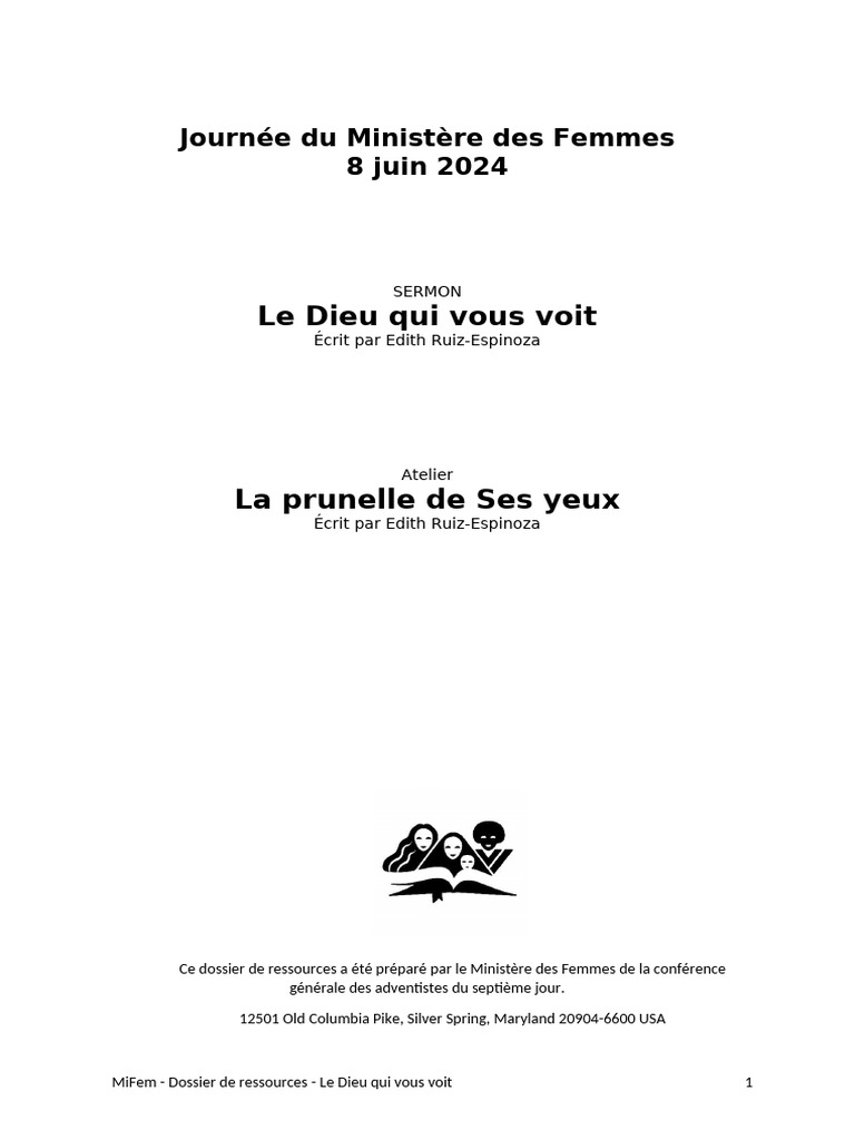 1-2024 MiFem Le Dieu Qui Vous Voit | PDF