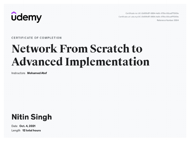 Network Certificate | PDF