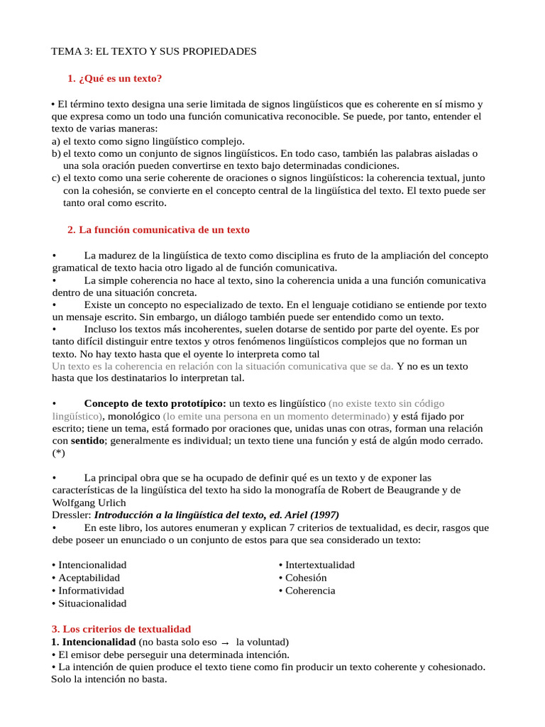 Tema 3 El Texto y Sus Propiedades | PDF