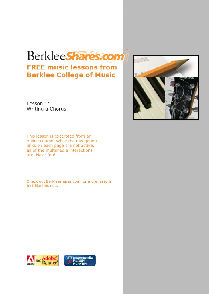 Berklee Shares Hit Song Forms Writing A Chorus PDF | PDF