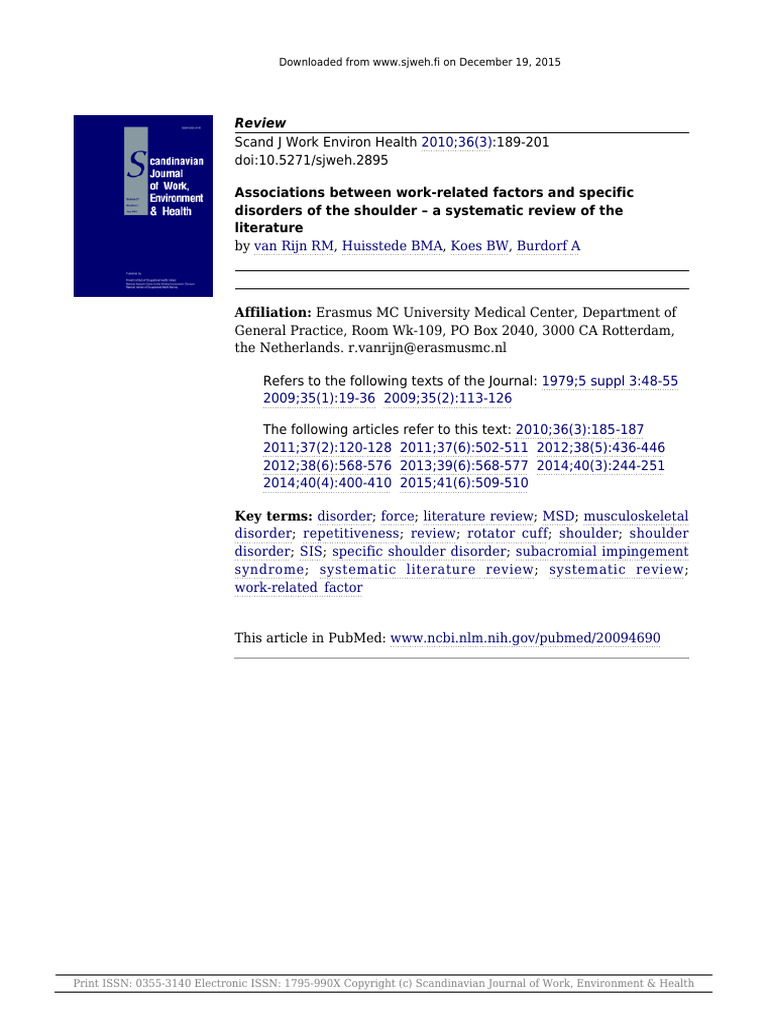 Carpal Tunnel Syndrome And Its Relation Shoulder Pdf