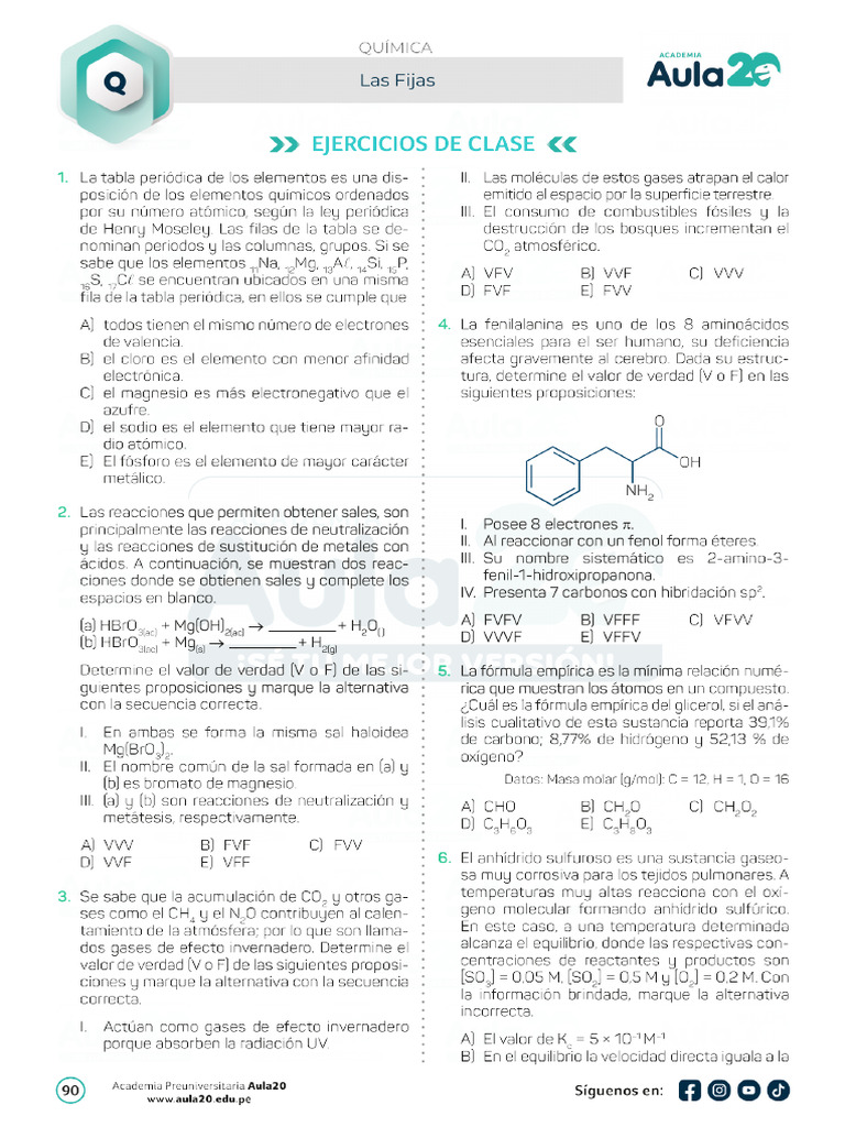 Las Fijas - Química | PDF
