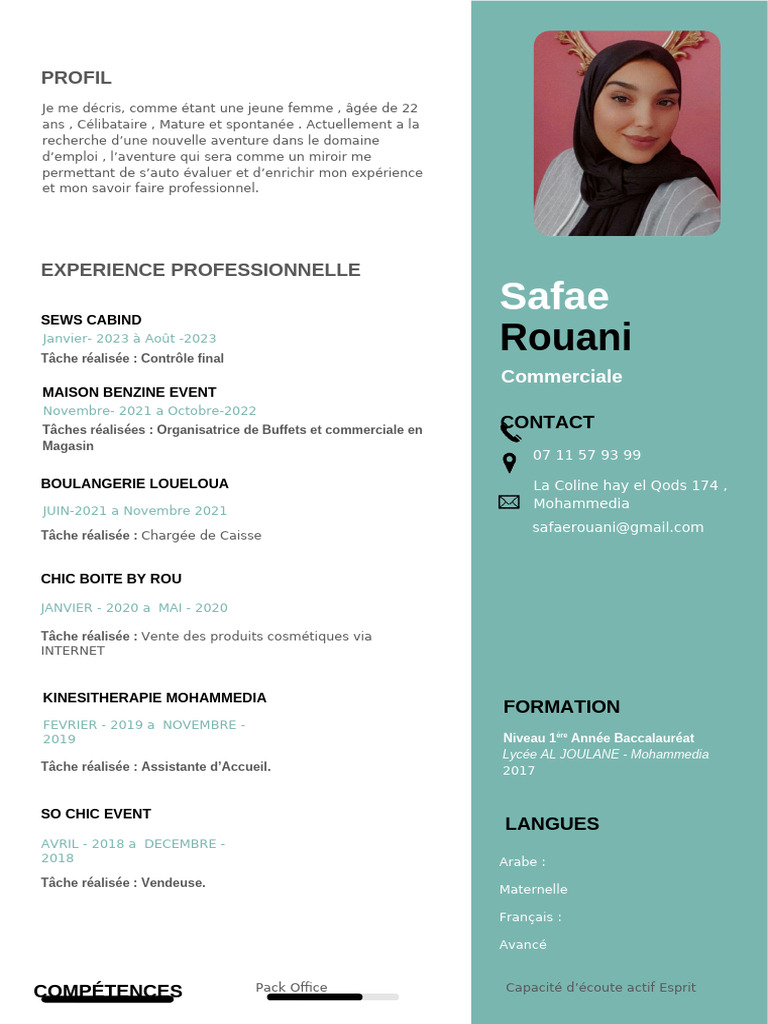 CV Safae Rouani | PDF