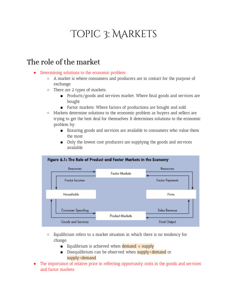 Markets Notes | PDF
