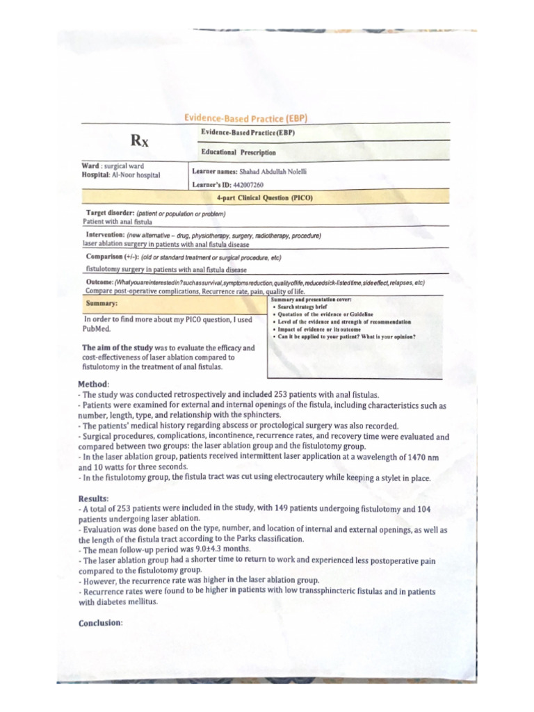 Evidence-Based Practice (EBP) | PDF