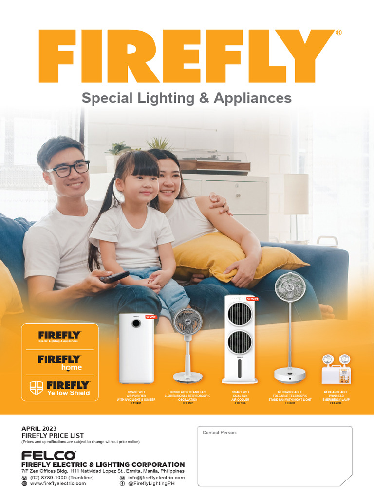 Price List Firefly SLA Home Yellow Shield April 2023 Issue | PDF