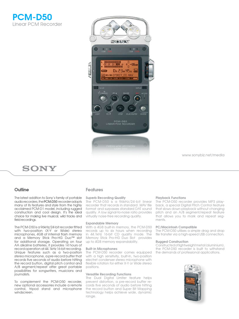 Sony d50 Info e | PDF