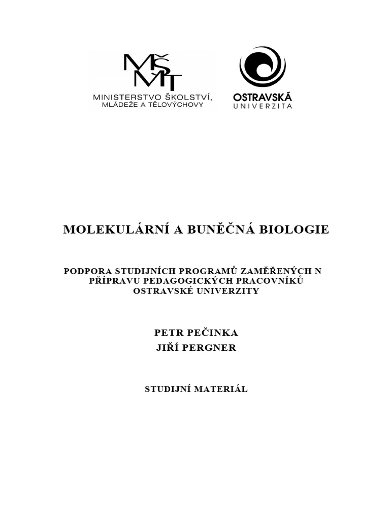 Skripta Molekulární a Buněčná Biologie | PDF