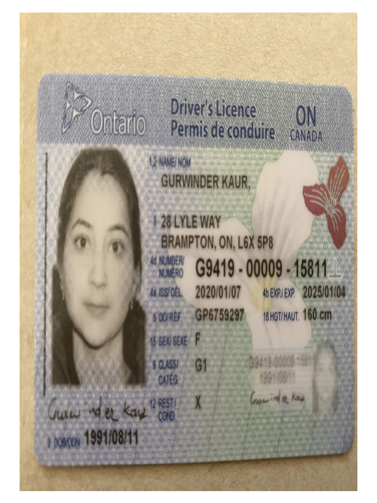 Driver License Gurwinder RotatePdf | PDF