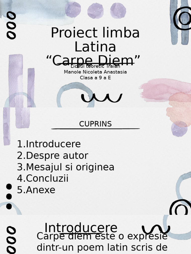 Latina Proiect | PDF