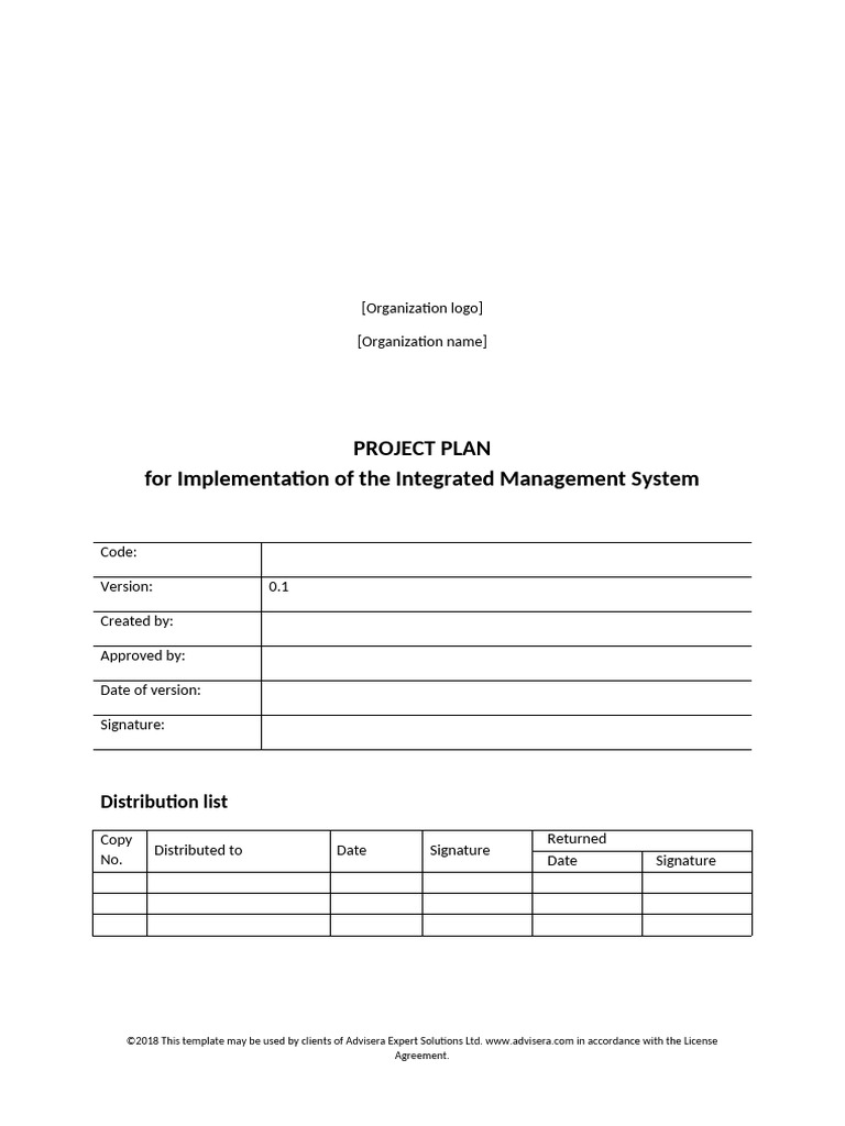 01 Project Plan Integrated EN | PDF