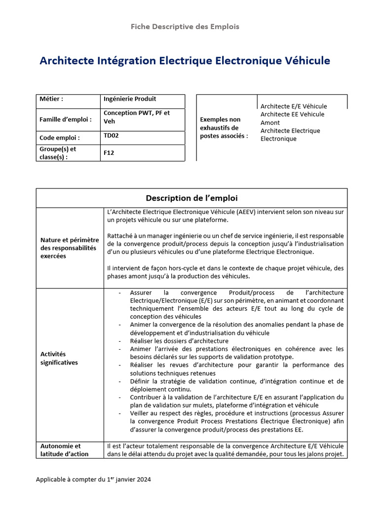 Td02 Fde Architecte Electrique Electronique Vehicule | PDF