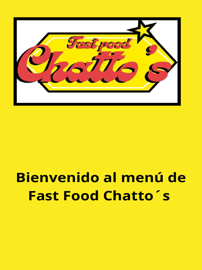 Menú Vertical Fast Food Chatto S | PDF