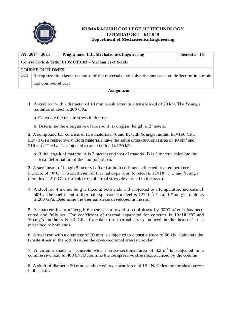 MOS - AI Generated Assignment Questions - 2024 To 2025 - Odd Semester | PDF