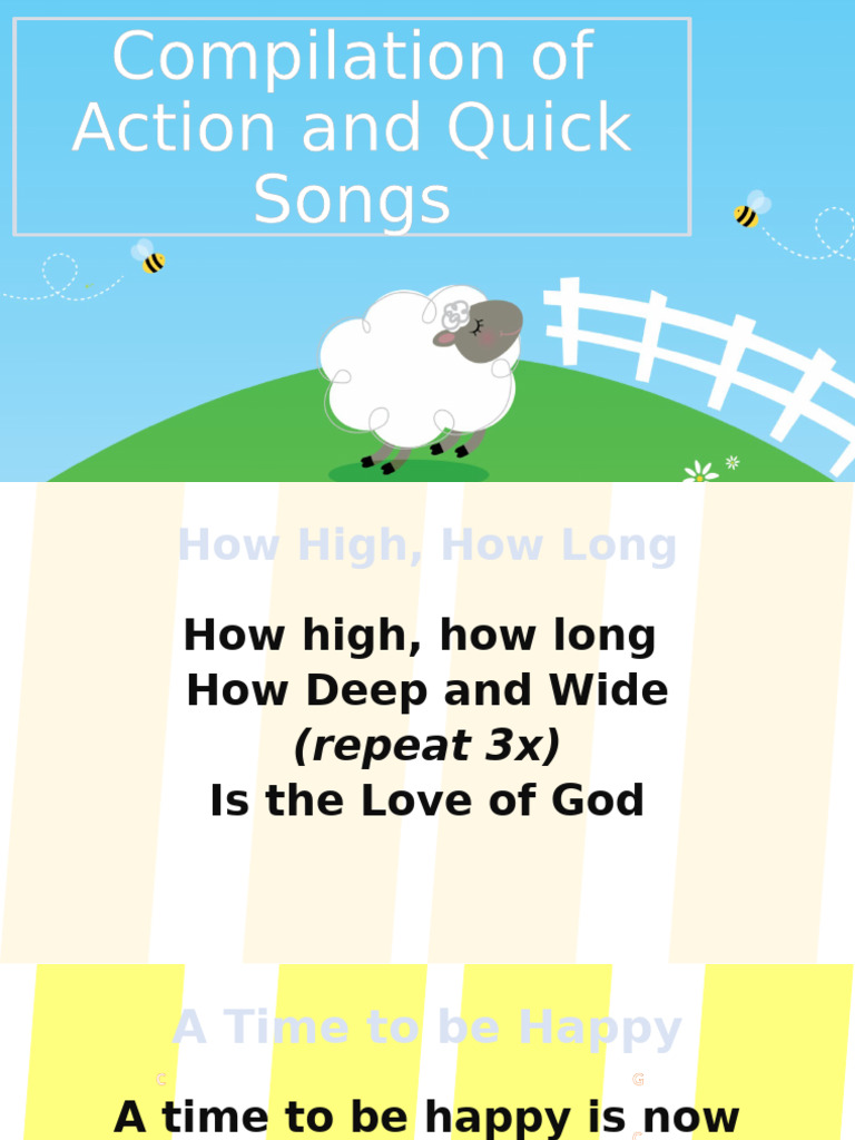 Compilation of Action and Quick Songs | PDF