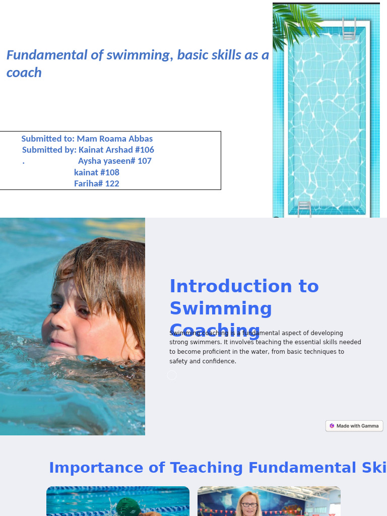 Introduction-to-Swimming-Coaching Final | PDF | Swimming | Breathing