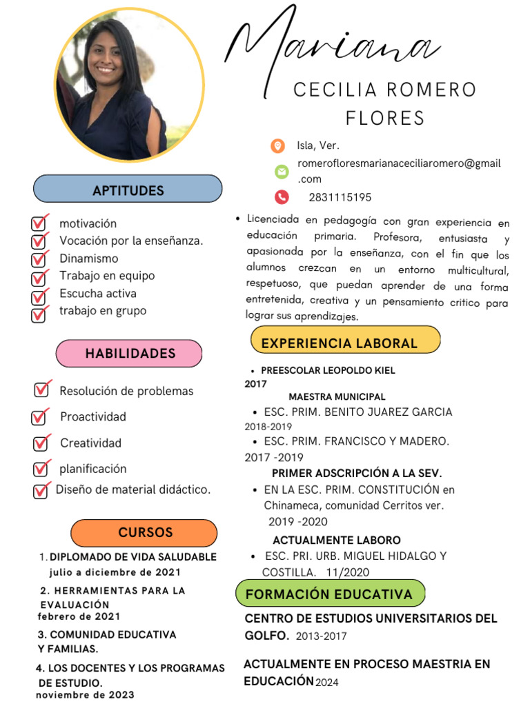 Curriculum MARIANA | PDF